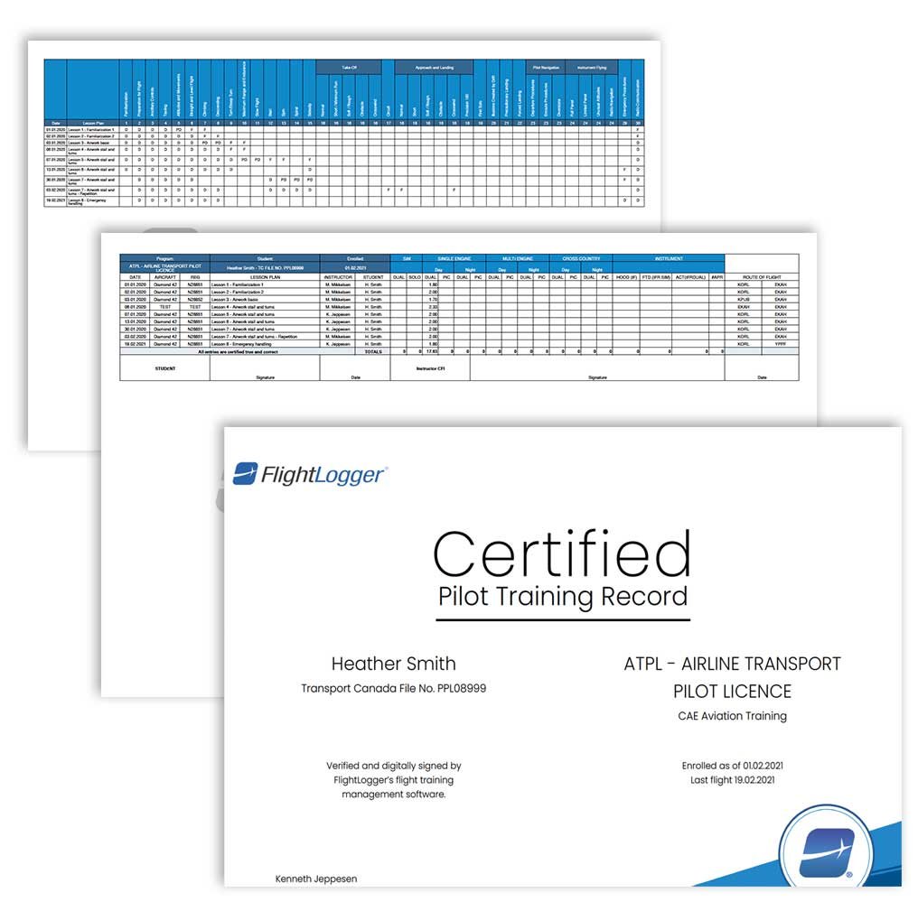 Getting started with PTR (Pilot Training Record) grading and certificates.