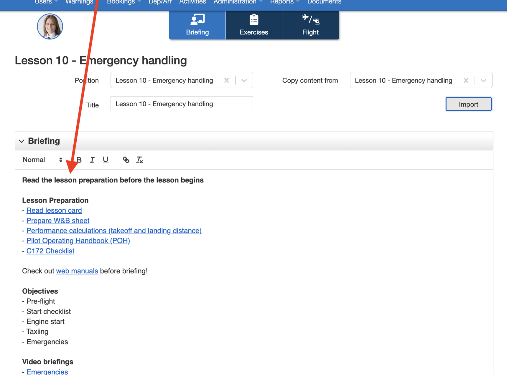 Creating and registering custom and extra lessons