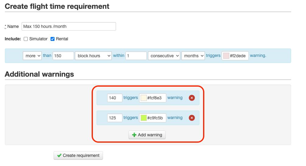 Setting up and assigning flight time and duty time limitation requirements