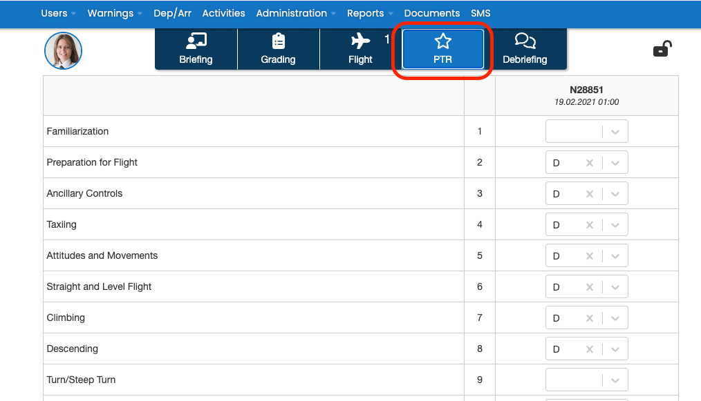 Getting started with PTR (Pilot Training Record) grading and certificates.